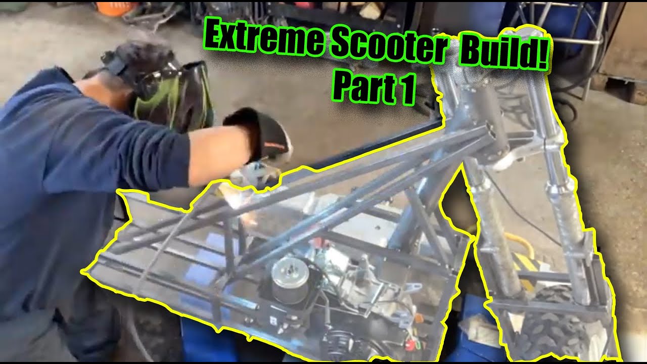 Off road gas scooter. Exs301 (extreme scooter) part 1. - YouTube