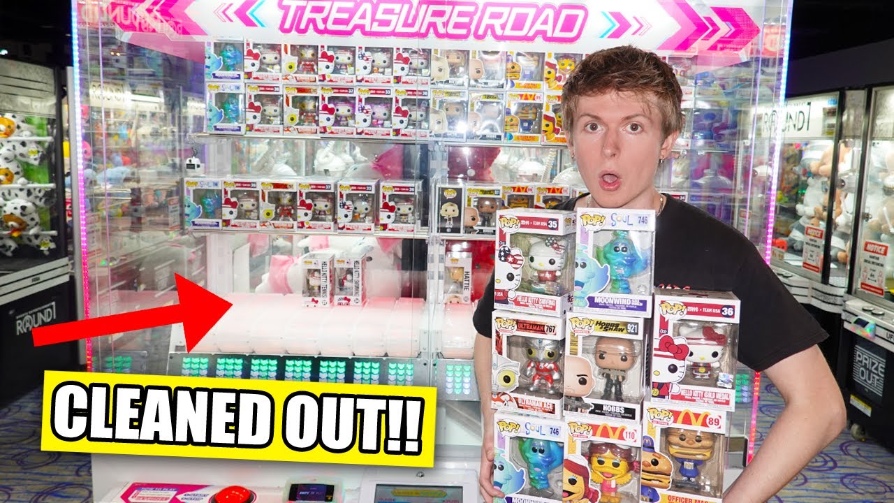 I WON All the Funko Pops at Round 1 Arcade!! - YouTube