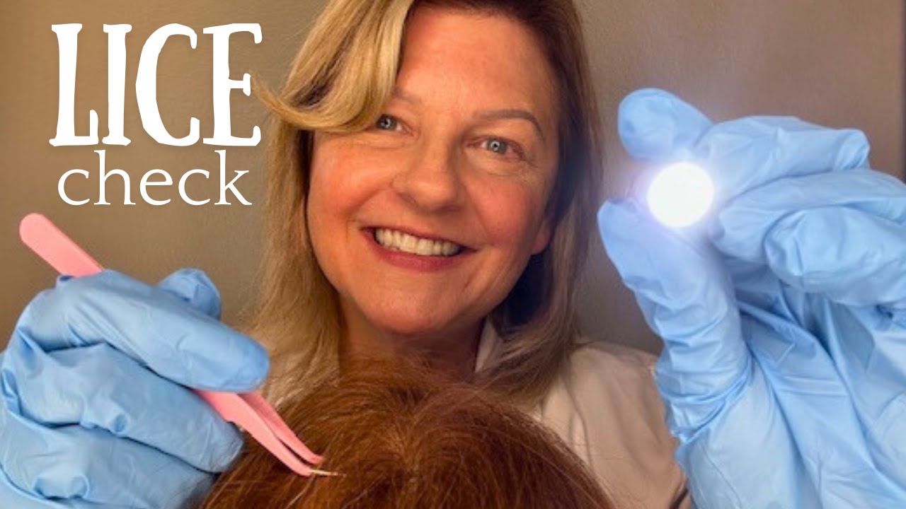 ASMR Lofi Lice Check and Removal with Spray, Tweezers, Flashlight ...