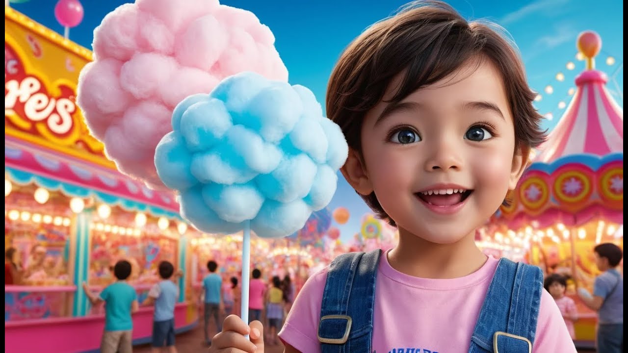 Cotton Candy, Cotton Candy, Sweet and Light | Fun Nursery Rhyme for ...