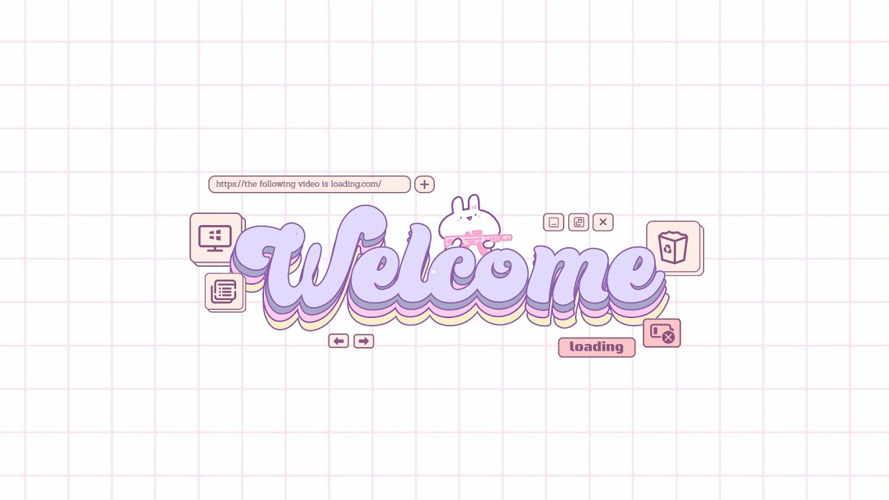 cute 'Bunny' aesthetic Intro & Outro templates | FREE FOR USE - YouTube