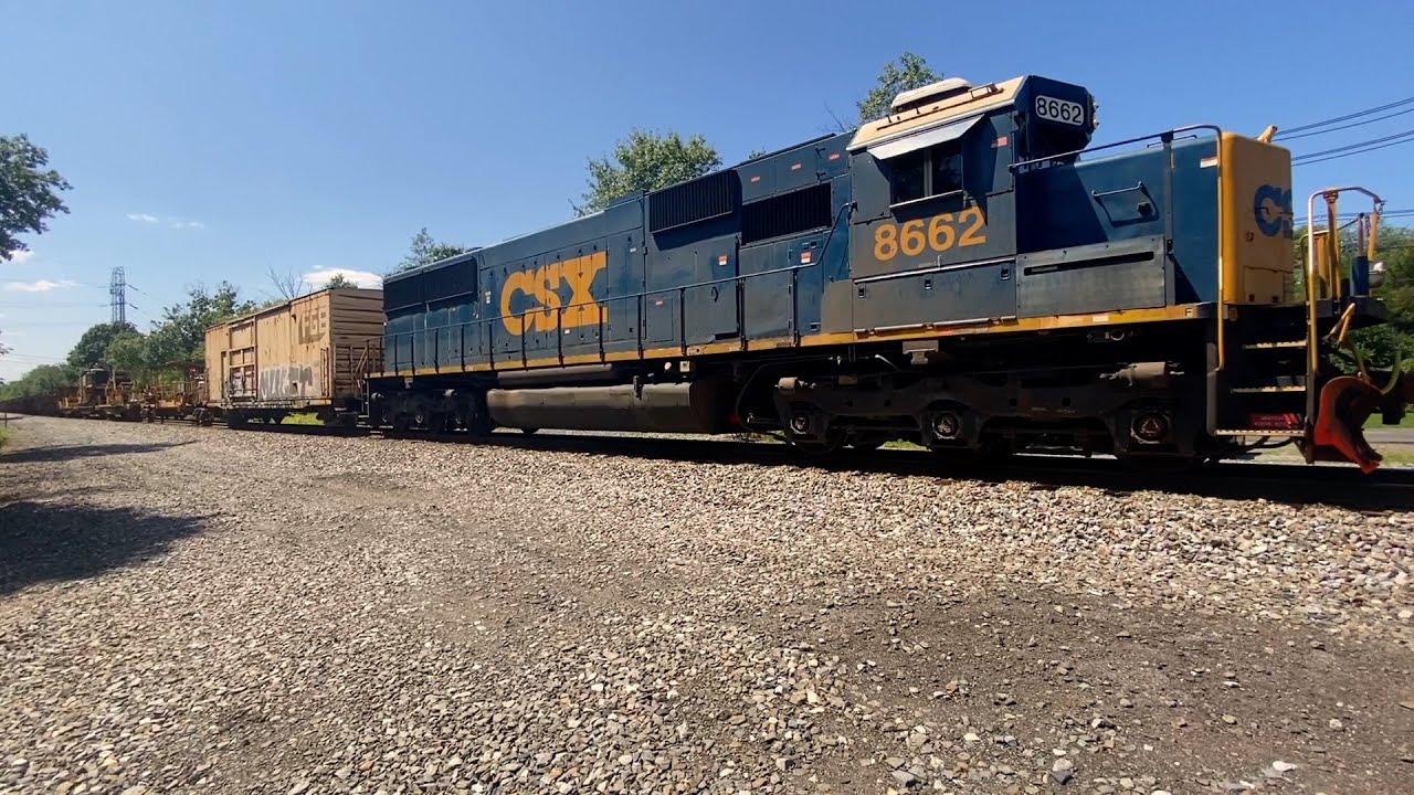 CSX Loaded Rail Train & More - YouTube