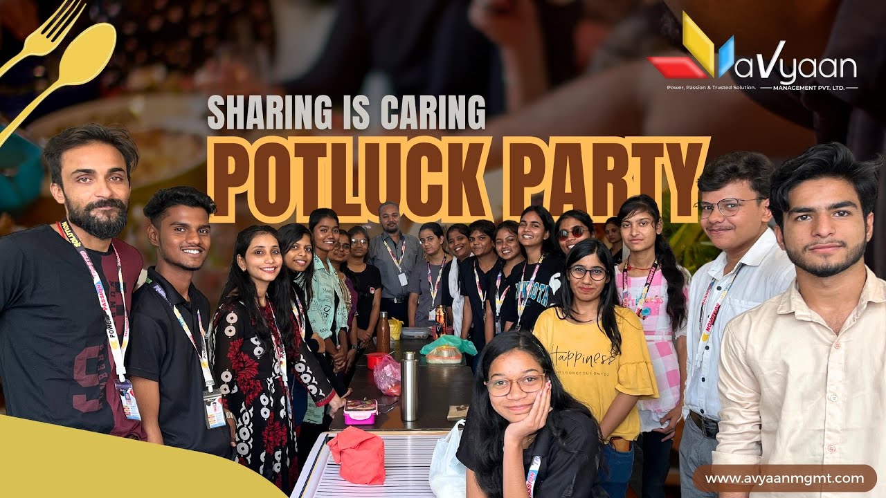 POTLUCK PARTY at Avyaan Management | Happy Moments | Office lunch party ...