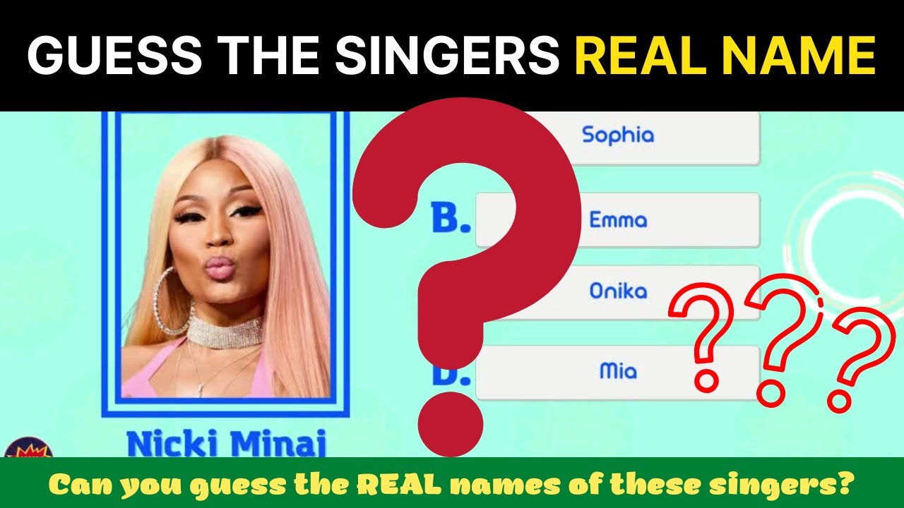 Guess The Singers Real Name | Guess the Celebrity Real Name | Guess the ...