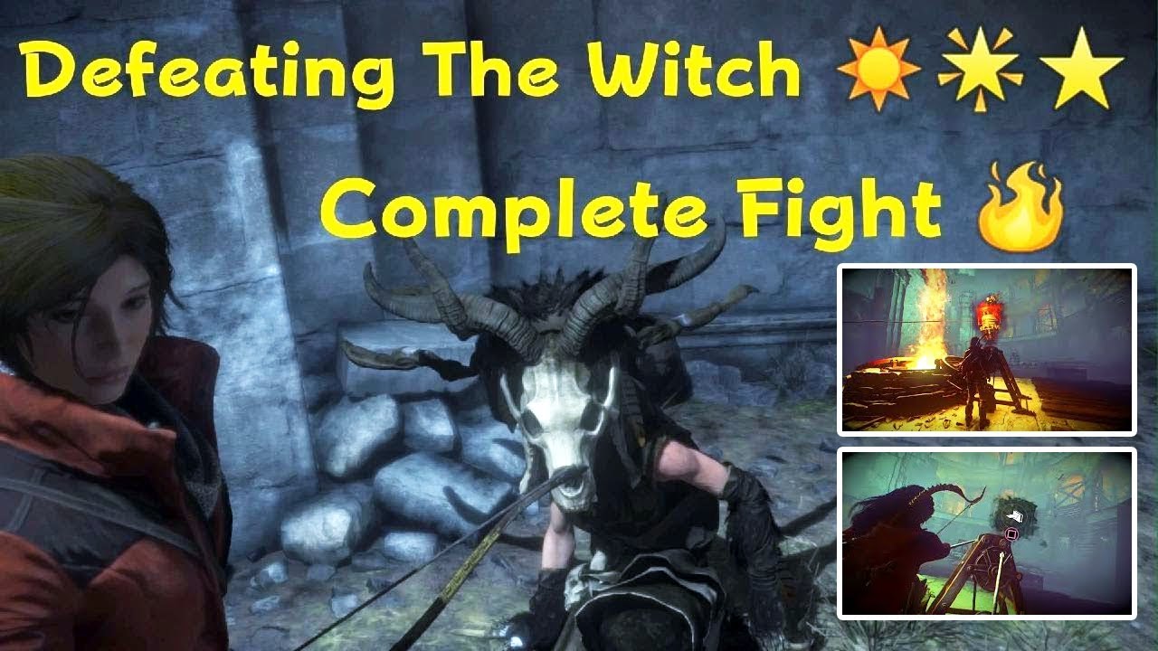 ⚔️🥇 Defeating The Witch | Wicked Vale 🌿🧙‍♀️ | Rise of the Tomb Raider 🏹 ...