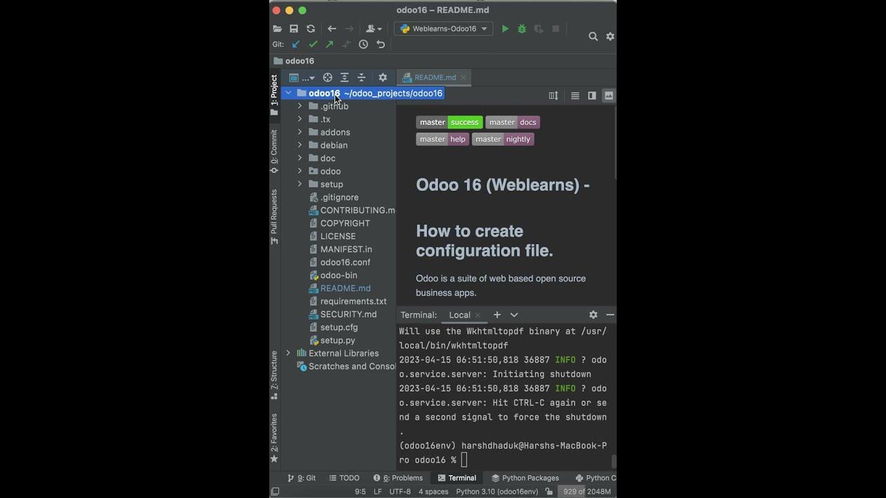 Generate Odoo Configuration File #shorts - YouTube