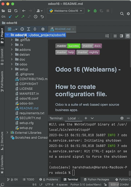 Generate Odoo Configuration File #shorts - YouTube