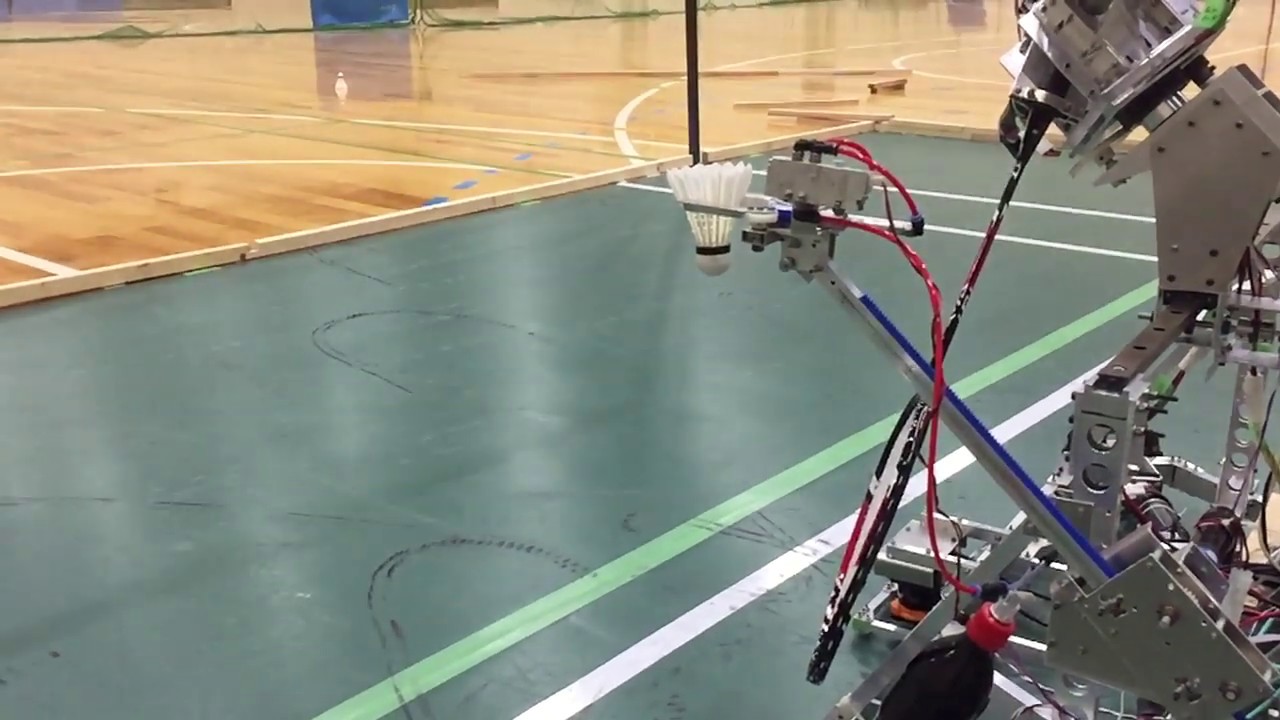 ForteFibre NHK Robocon 2015 Robominton service - YouTube