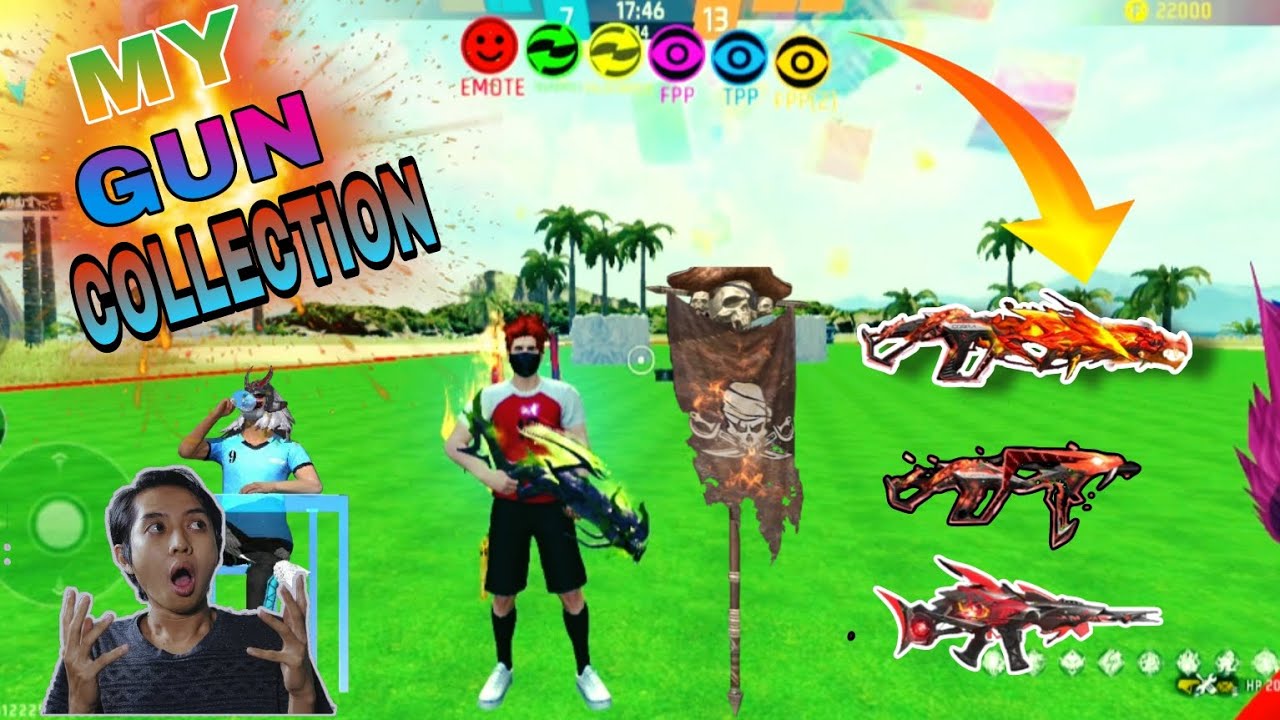 FREE FIRE 🔥 ALL GUN SKIN COLLECTION 😁 ALL EVO GUN 🔫 | MP14 M10 UMP ...