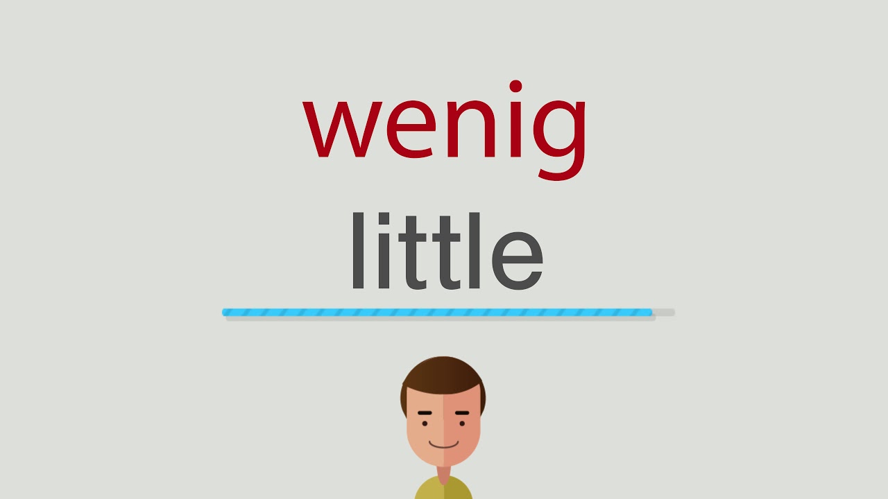 wenig auf englisch - YouTube