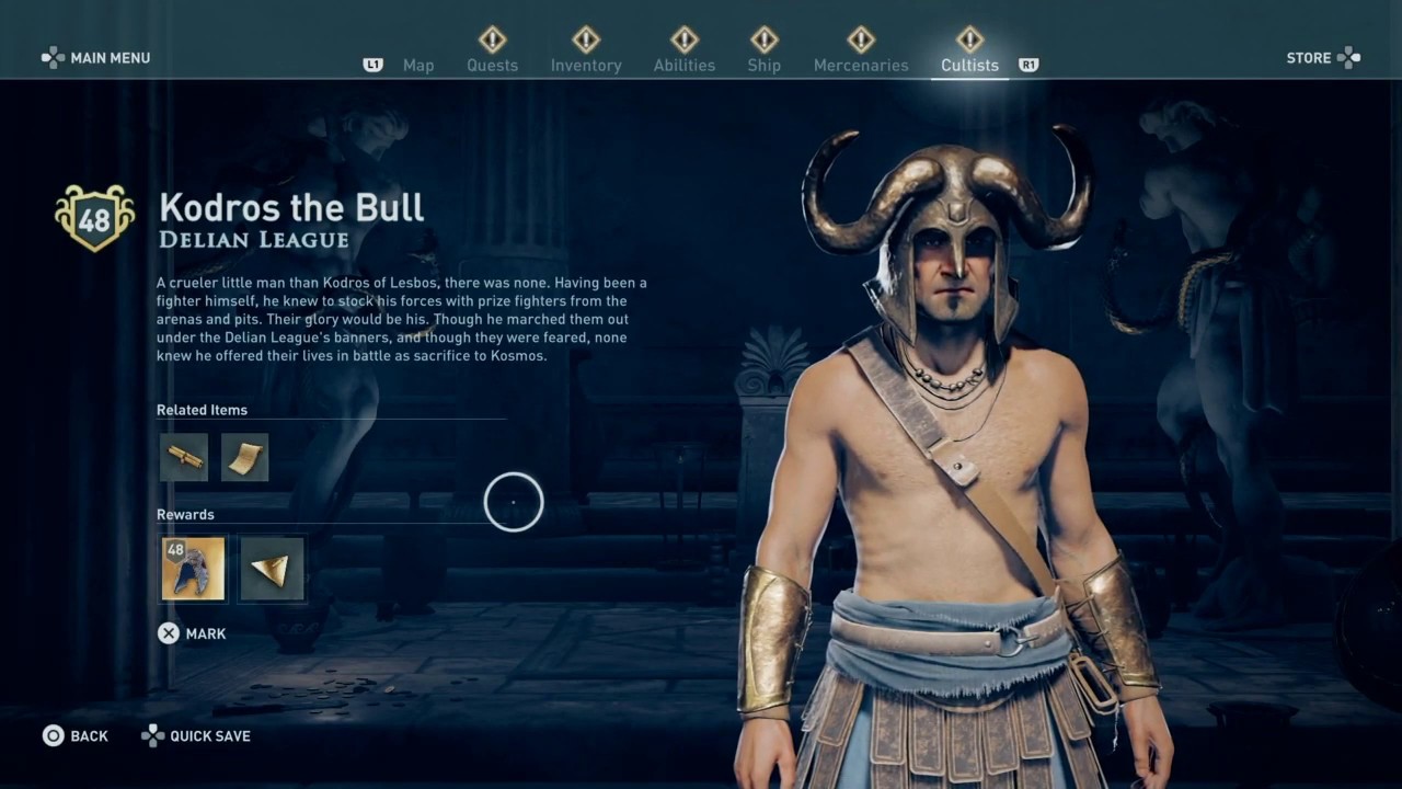 Assassin‘s Creed Odyssey Kodros the Bull Cultist (Easy - Under 30 ...
