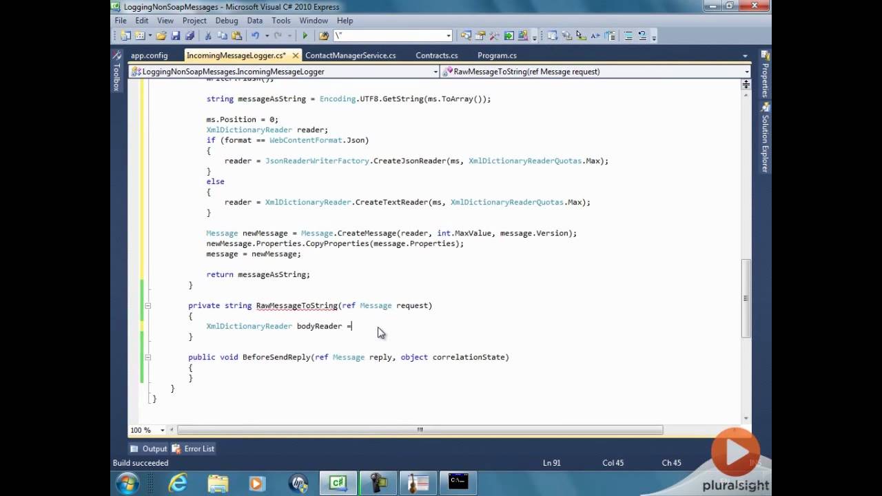 Inbound & Outbound Data With WCF Message Inspection | Pluralsight - YouTube