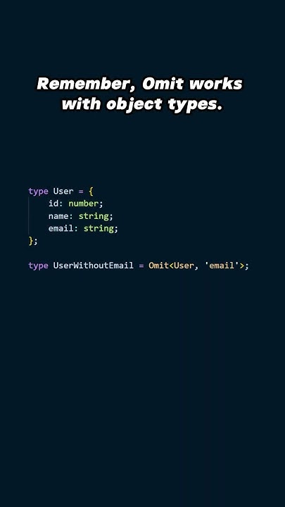 Typescript Omit Type Programming Engineering Javascript Tutorial Typescript Youtube