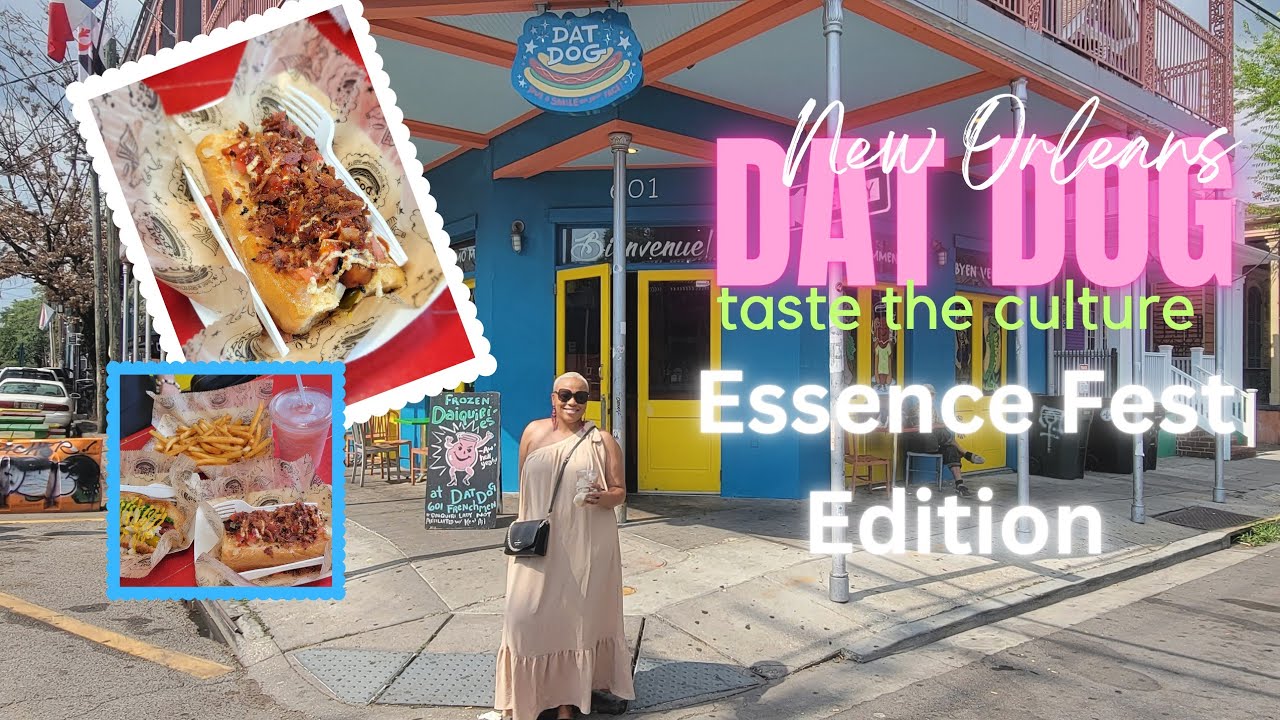 Dat Dog | Must Try NOLA| Essence Festival 2023 | Best Hot Dog!!!!!!!! - YouTube