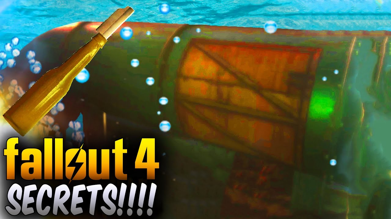 Fallout 4 Secrets - 6 Underwater Secret Loot Chests - All message in a ...