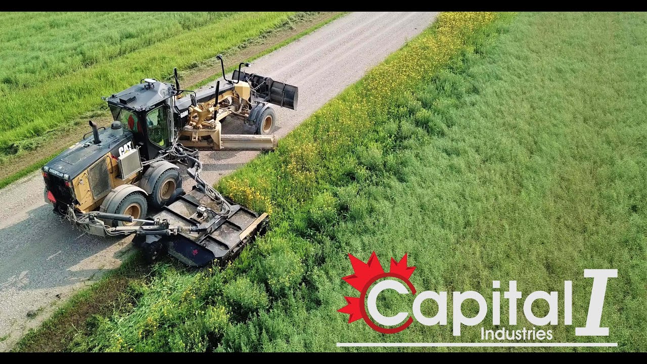 Wing mounted mower by Capital I Industries - YouTube