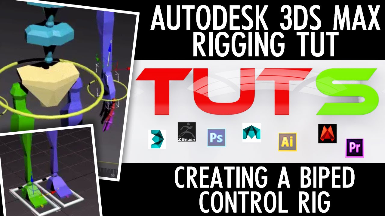 Autodesk 3ds Max rigging Tutorial | creating a Biped control rig - YouTube