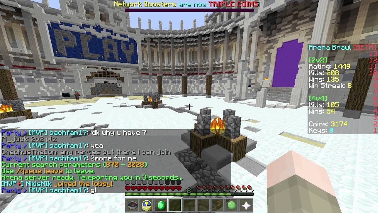 Hypixel Arena Brawl Ep.4 Flame breath + Semestic wave can't beat lag ...