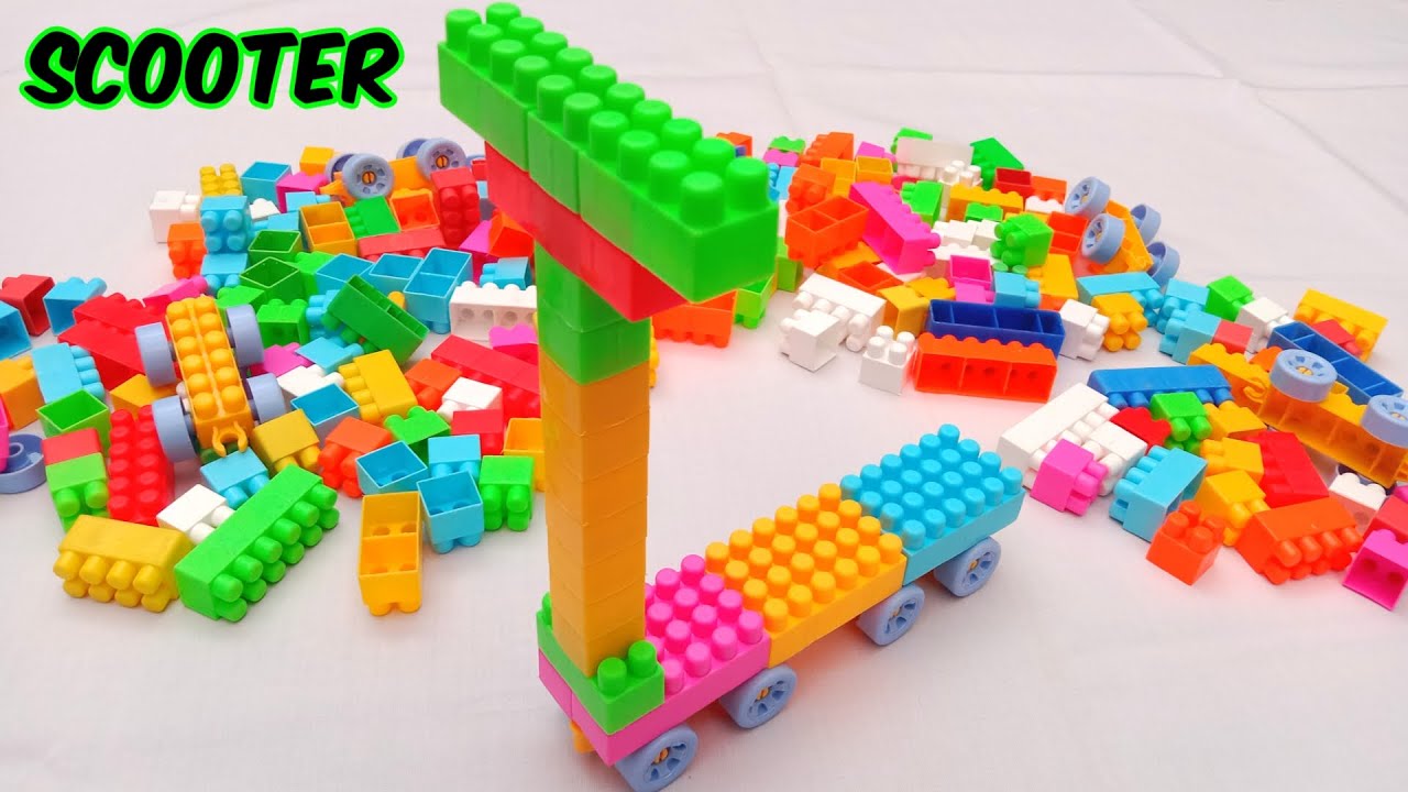 Scooter Building Blocks | Blocks Scooter | Scooter | Building Blocks ...