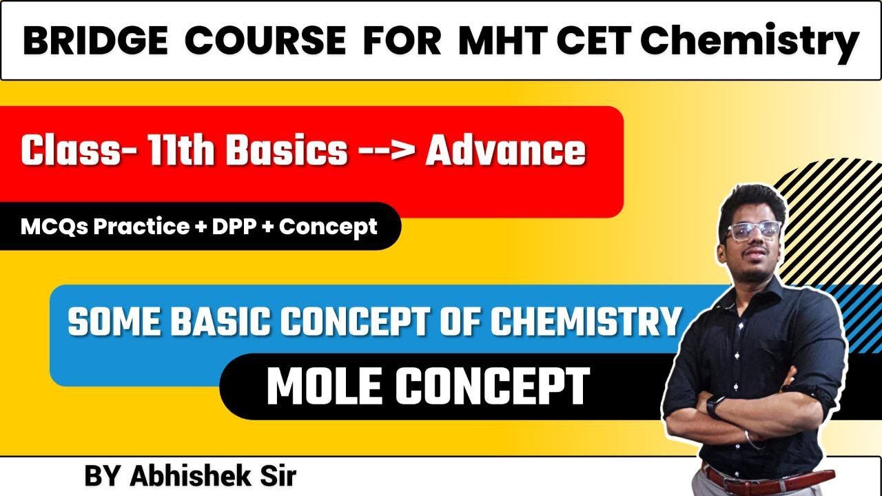 Some basic Concept of chemistry Class 11th chemistry Mole concept MHT CET MCQs #nie #cet #mhtcet ...