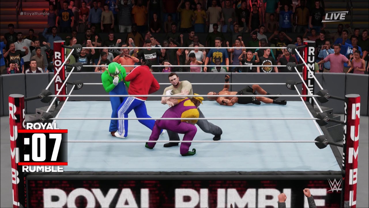 Video Game Character Royal Rumble WWE 2K18 - YouTube