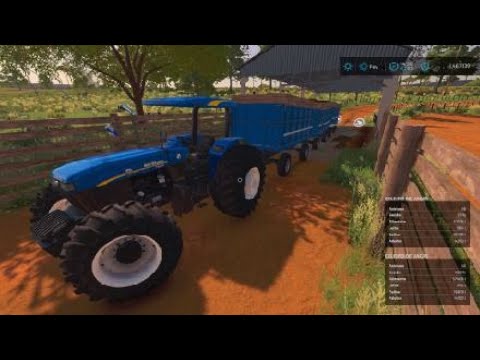 FS22 Trator NewHolland 7630 puxando silo - YouTube