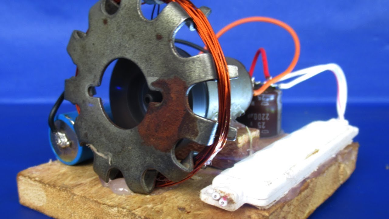 Homemade Free energy generator with DC motor - DIY experiment projects ...