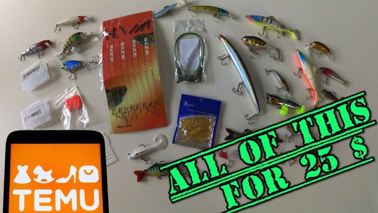 Are TEMU fishing lures worth it? Unboxing - YouTube