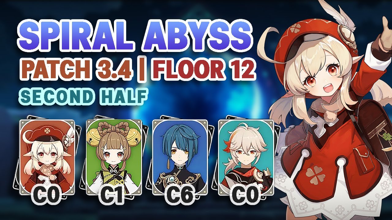 Klee Burn with Kazuha | Genshin Impact 3.4 Spiral Abyss Floor 12 Second ...