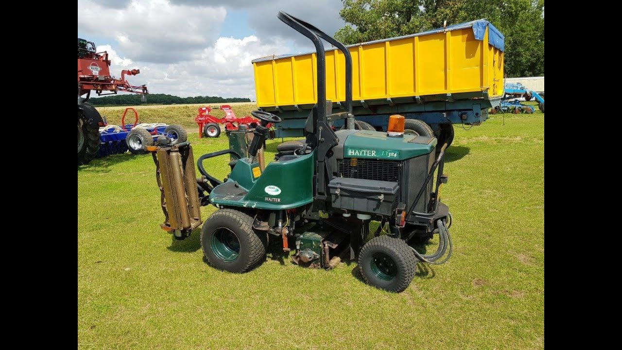HAYTER LT324 TRIPLE GANG DIESEL MOWER HYDROSTATIC, 2003 - YouTube