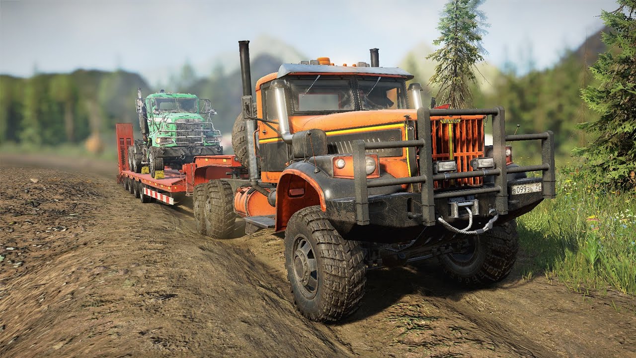 Old Truck Recovery Through the Mountains SnowRunner 4K Quality Gameplay ...