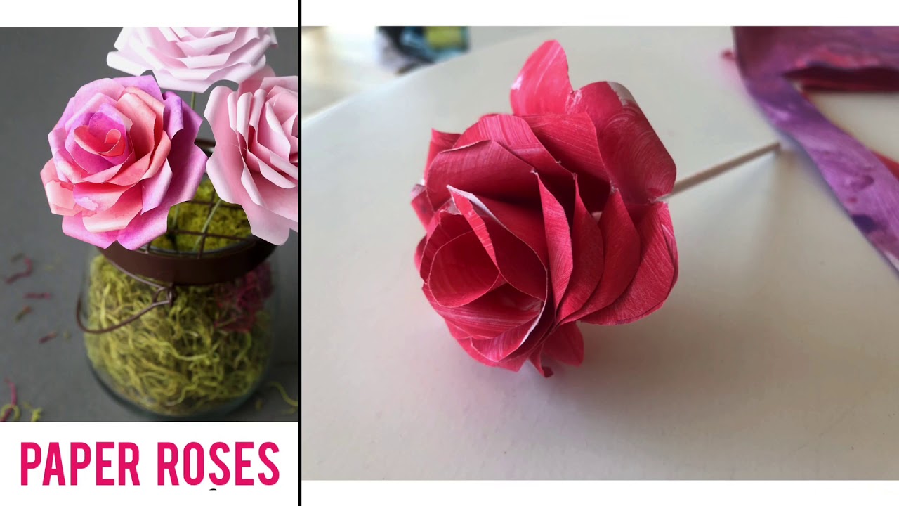 Paper Origami Roses - YouTube