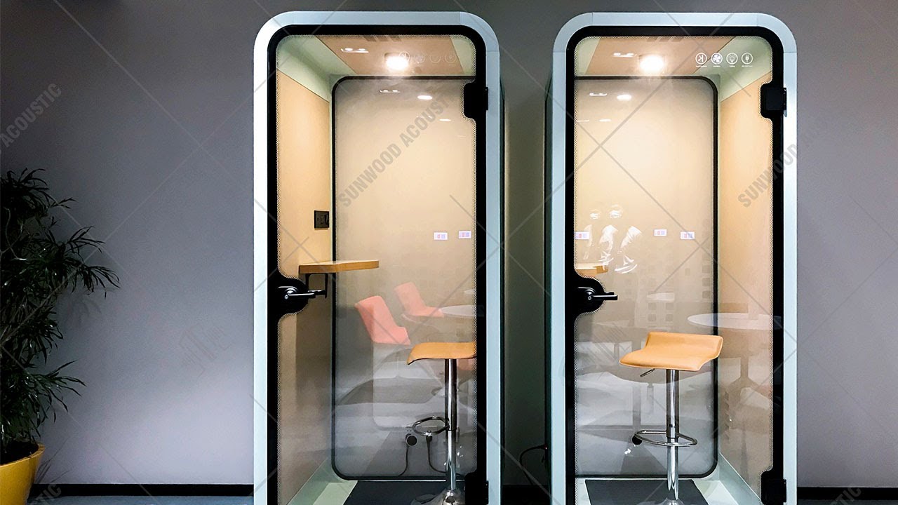Sunwood Acoustic Phone Booth S Pod Demonstration - YouTube