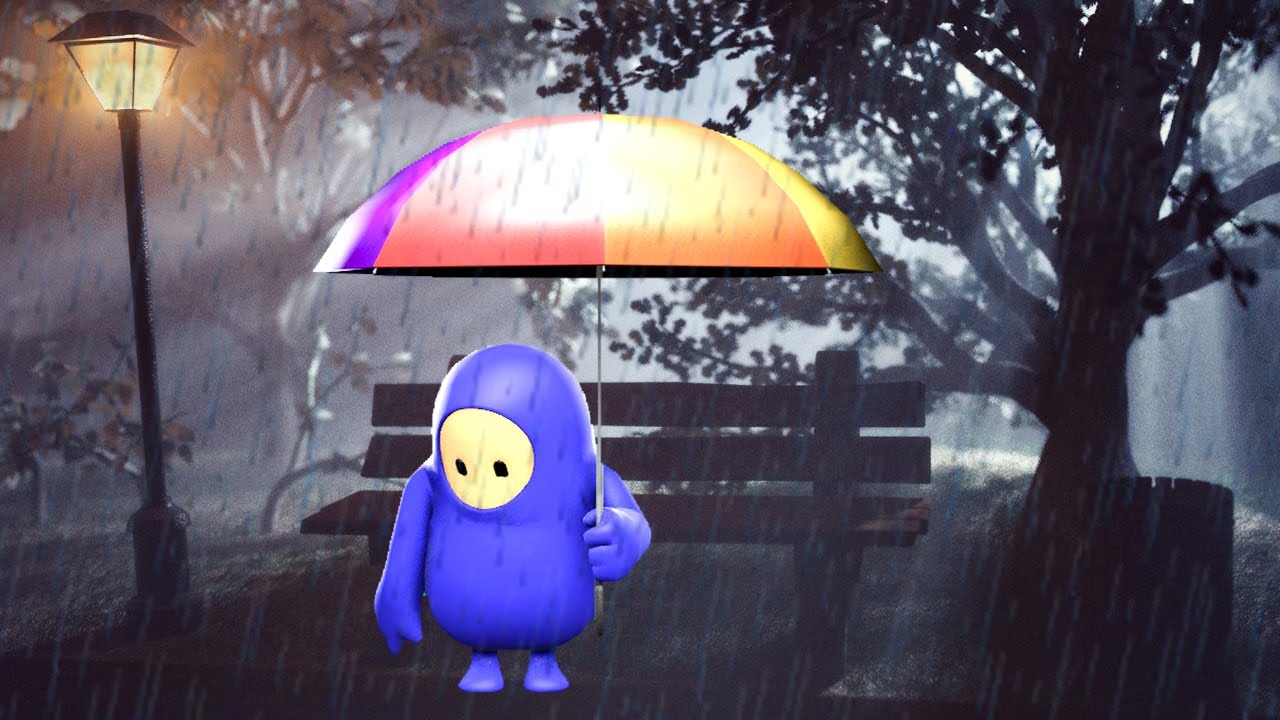 Fall Guys Theme but its Sad [Slowed + Reverb + Rain] - YouTube