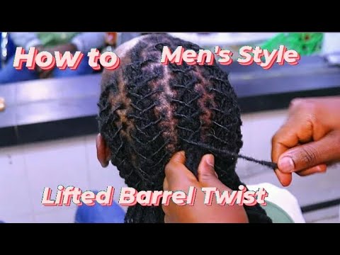 How to Style Lifted Barrel Twist Braid on Dreads for Men with Low ...
