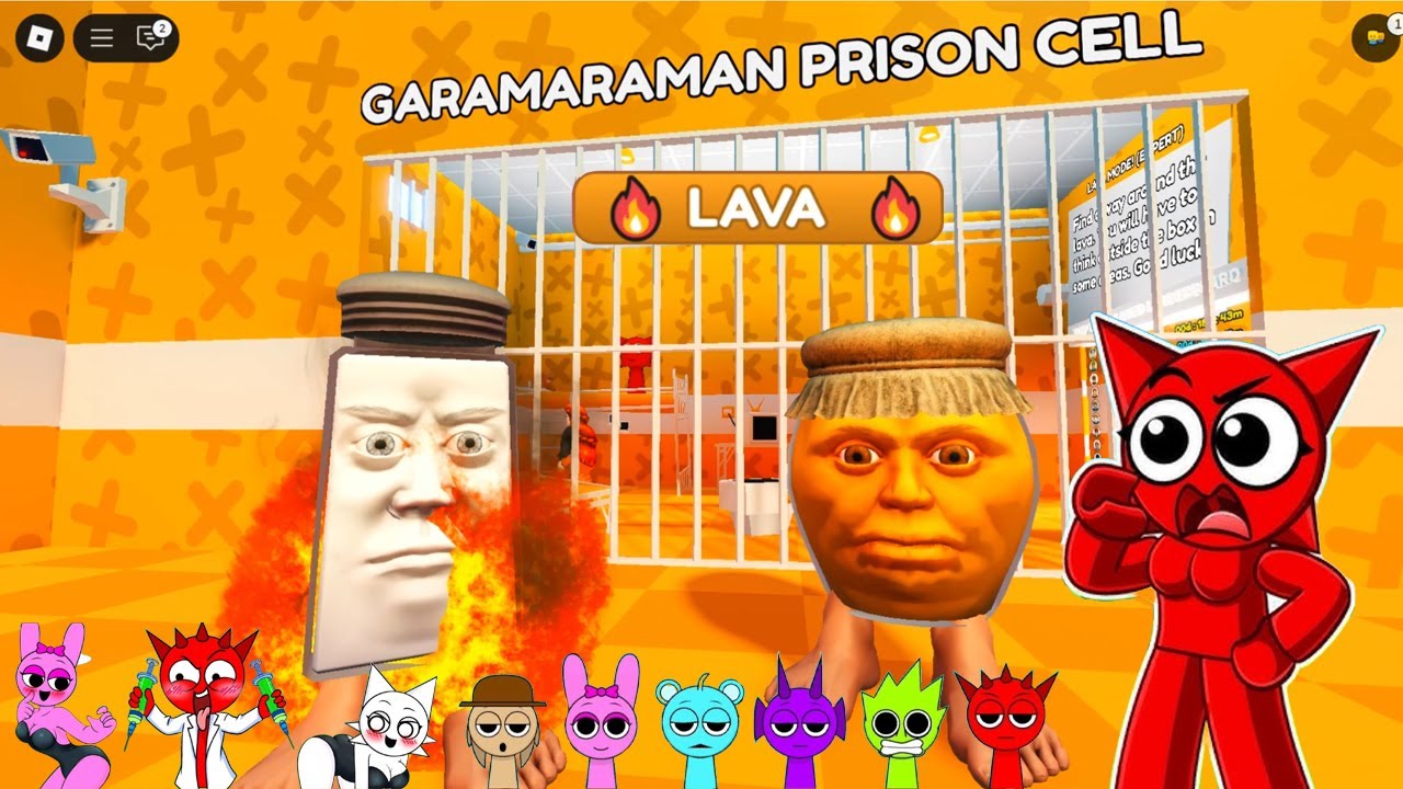 Sprunki Mroona VS GARAMARAMAN LAVA Barry's Prison Run Obby | ROBLOX ...