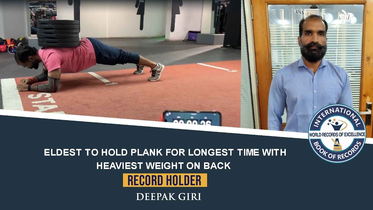 ELDEST TO HOLD PLANK FOR LONGEST TIME WITH HEAVIEST WEIGHT ON BACK ...