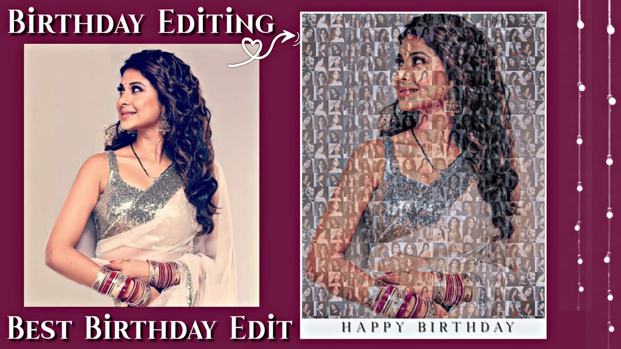 Trending Birthday Collage Editing Tutorial || Birthday profile Picture ...