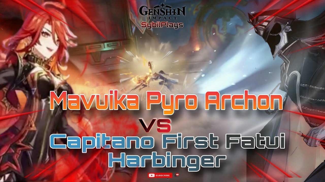 Mavuika Pyro Archon Vs Capitano First Fatui Harbinger | Fight Scene ...