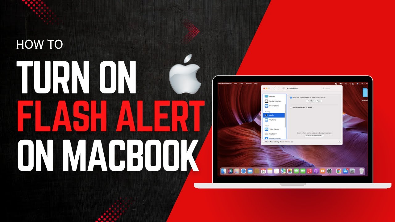 How to Enable Screen Flash When Sound Alerts Occurs on Macbook - YouTube