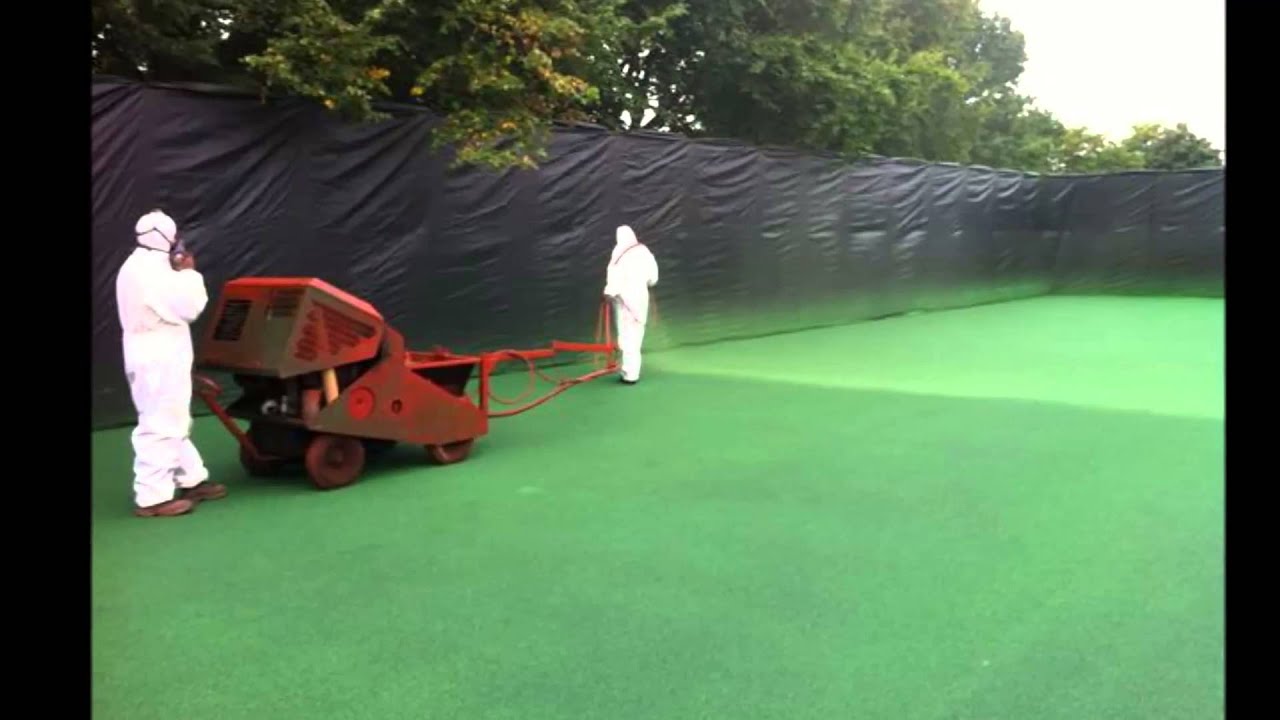 Polymeric EPDM Structural Spray MUGA Court - YouTube