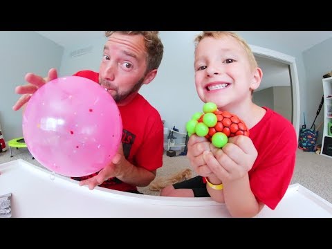 Father & Son TEST $5 DOLLAR TOYS! / Alien Brain Ball & More!
