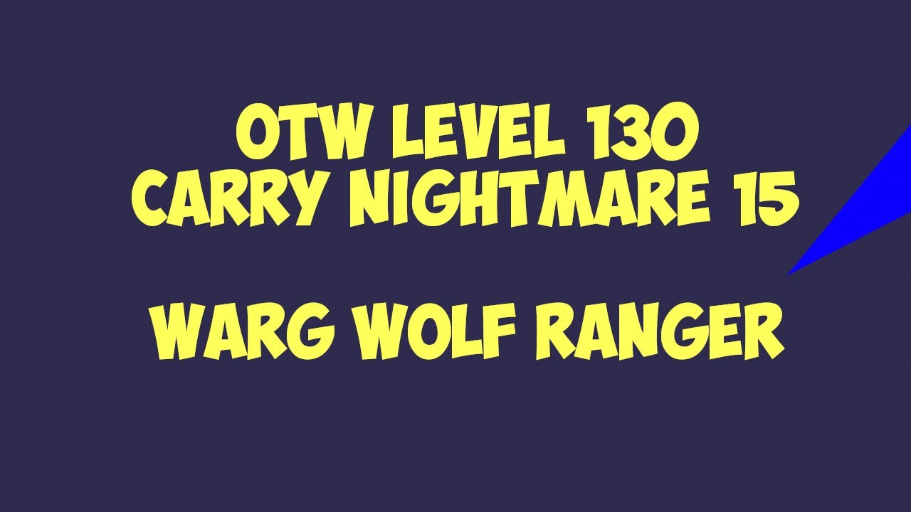 WARG RANGER CARRY NIGHTMARE 15 ! Ragnarok Origin ! - YouTube