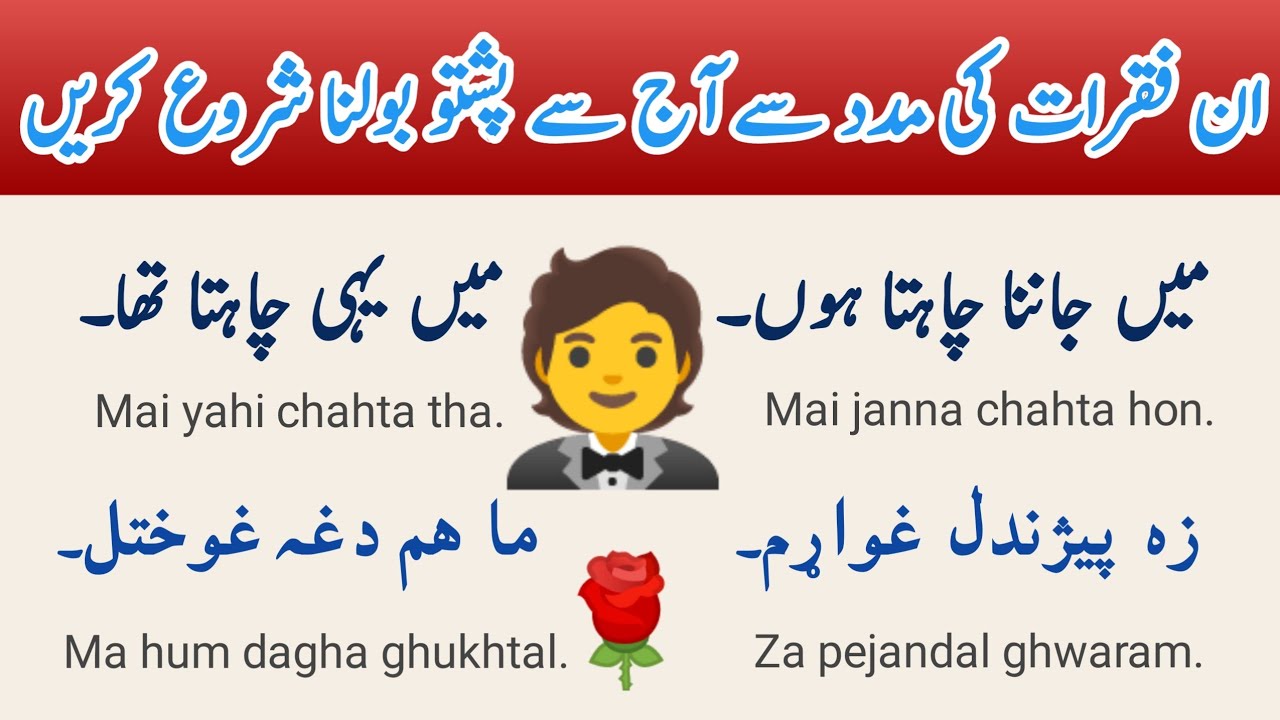 Pashto Speaking Practice | Daily use Pashto Sentences - YouTube