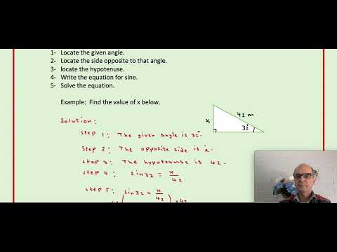 Finding an unknown side using the sine ratio - YouTube