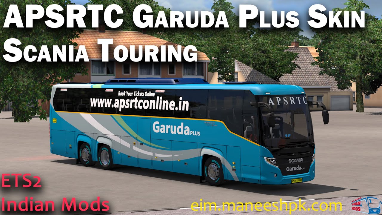 APSRTC Garuda Plus Skin for Scania Touring | 1.31-1.41 | ETS2 Indian ...