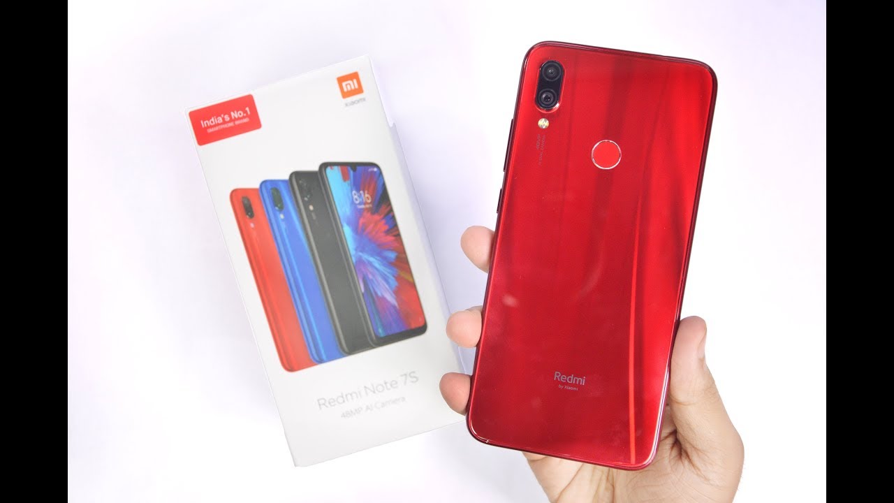 Redmi Note 7S Unboxing & Hands on Review - Ruby Red Color | 48MP Camera ...