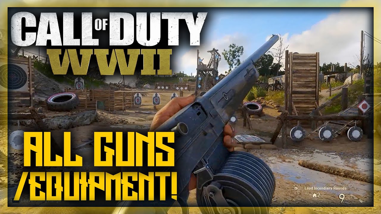 COD WWII - ALL WEAPONS/EQUIPMENT IN MULTIPLAYER! (COD WWII Firing Range ...