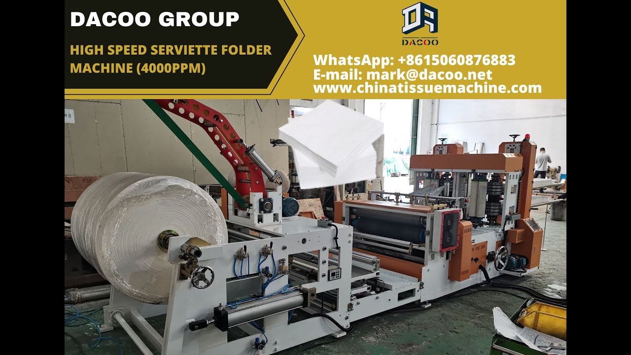 Original Manufacturer 4000-4800PPM Paper Napkin Folding Machines - YouTube