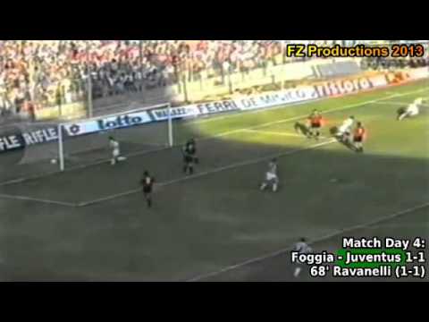 Serie A 1993-1994, day 4 Foggia - Juventus 1-1 (Ravanelli goal) - YouTube